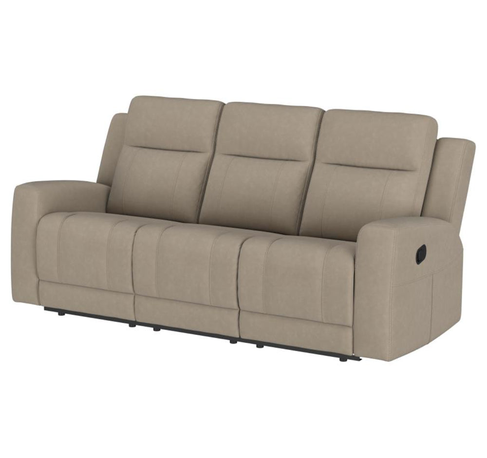 Coaster Furniture Brentwood Upholstered Motion Recliner Sofa Taupe ...
