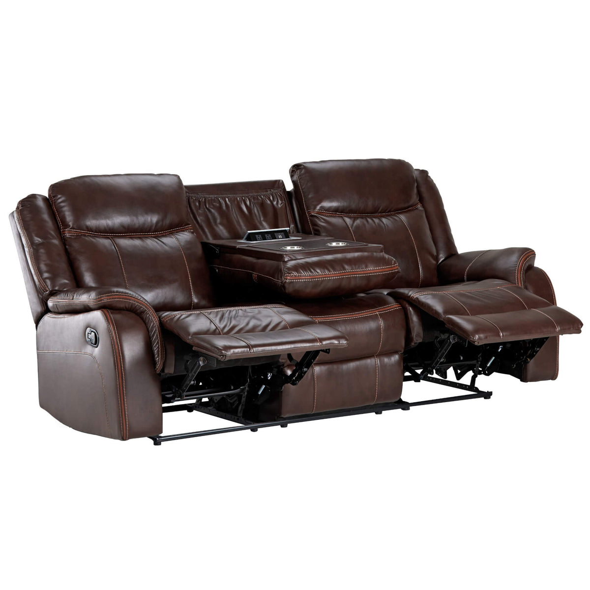 Home Theater Seating Sunset Trading Motion Recliner Sofa with Power ...
