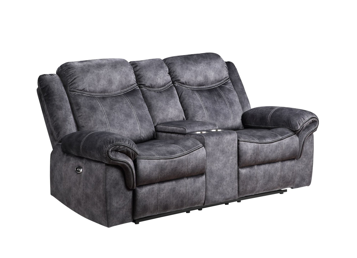Global Furniture USA U2200 3-Piece Domino Granite Power Reclining Sofa ...